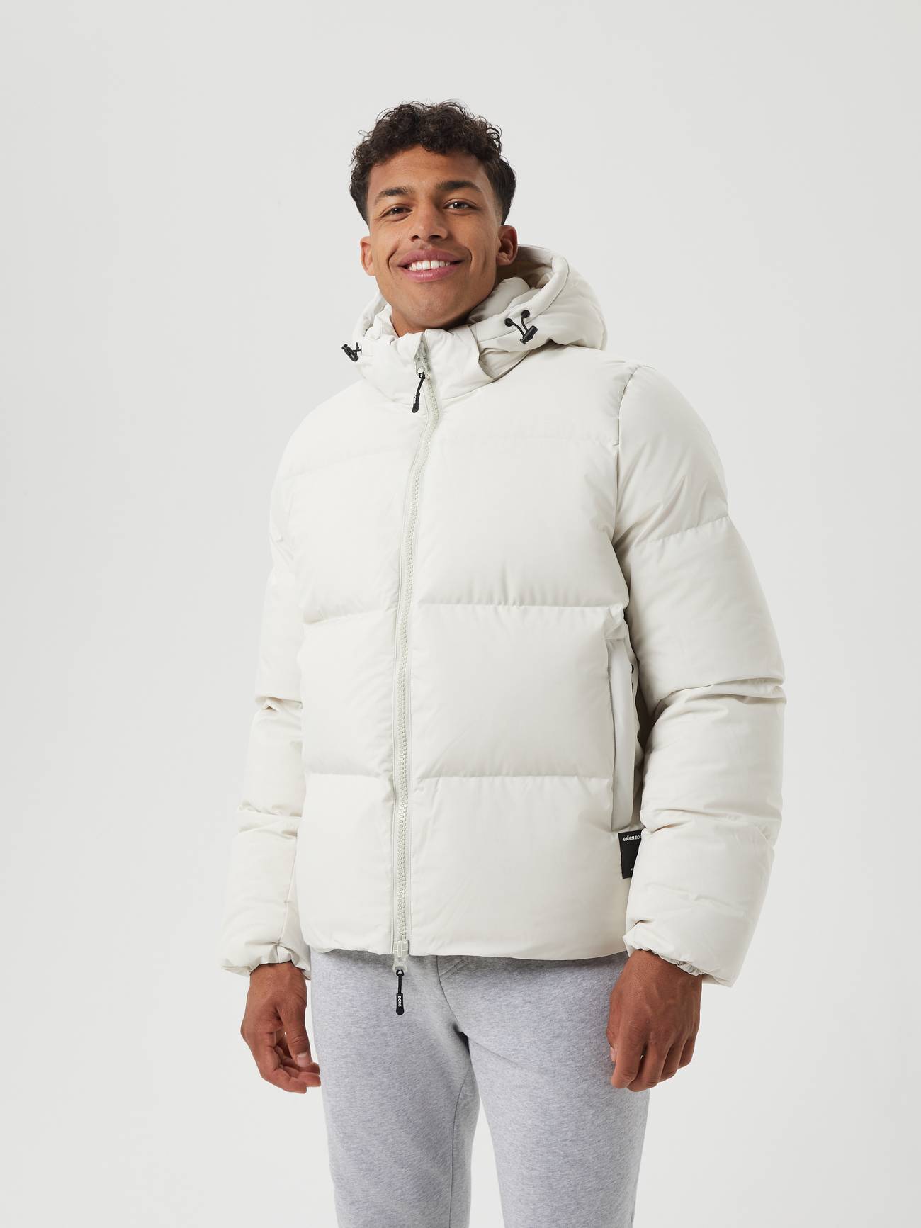 Centre Puffer Jacket - Men - Silver Birch | Björn Borg