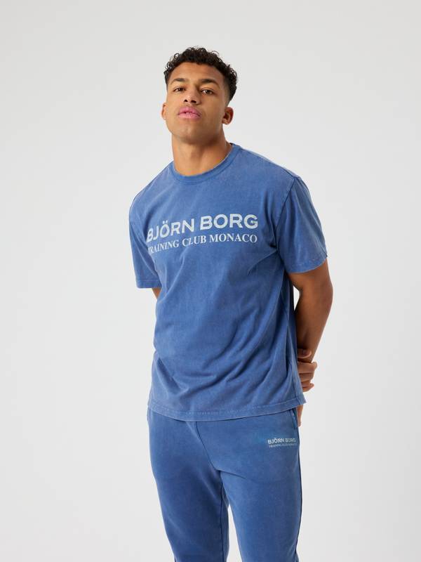 Borg Classic Print T-Shirt - Heren - Twilight Blue | Björn Borg