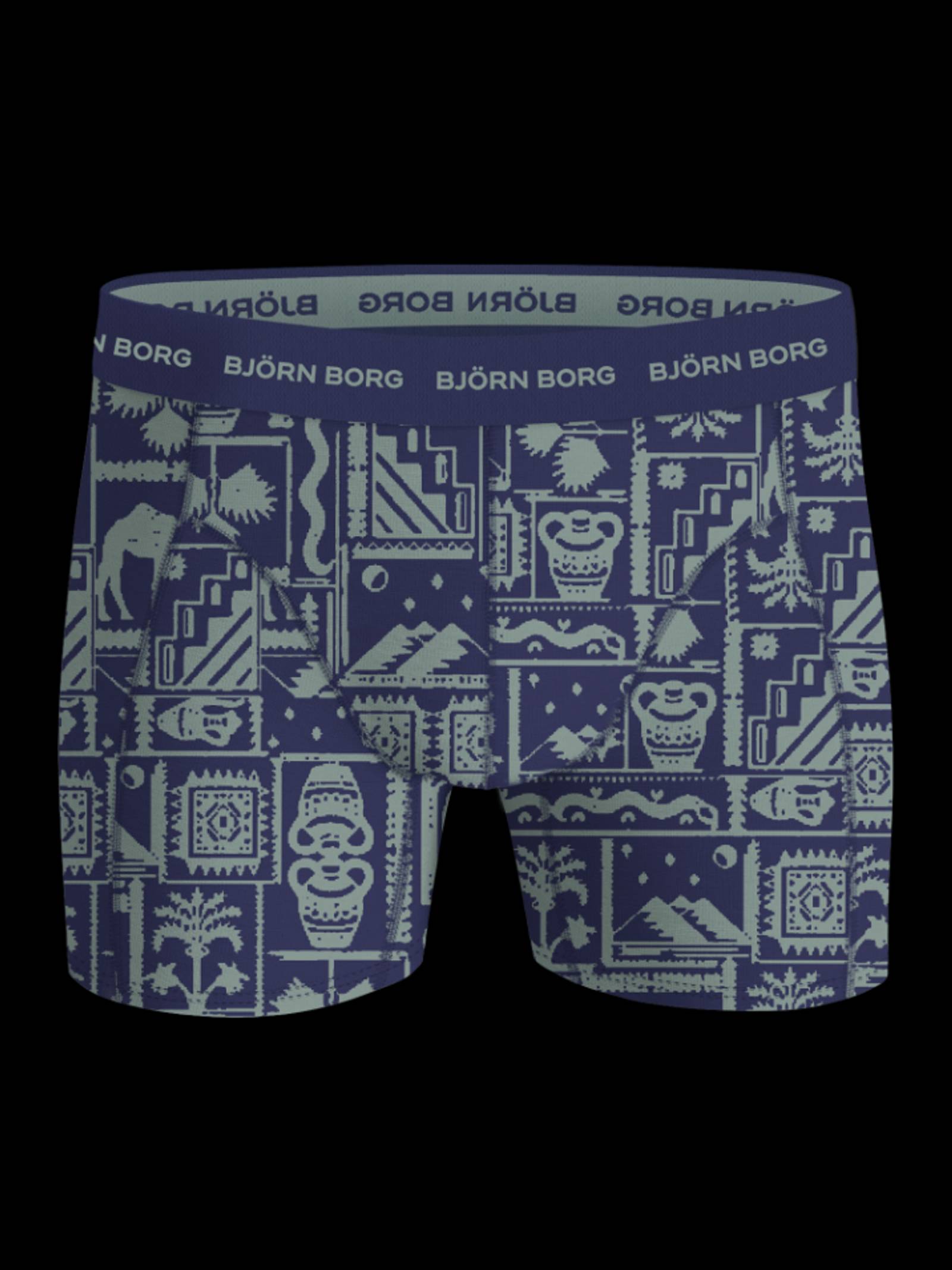 Cotton Stretch Boxers 3-pack - Print, Navy Blue, Grey | Björn Borg