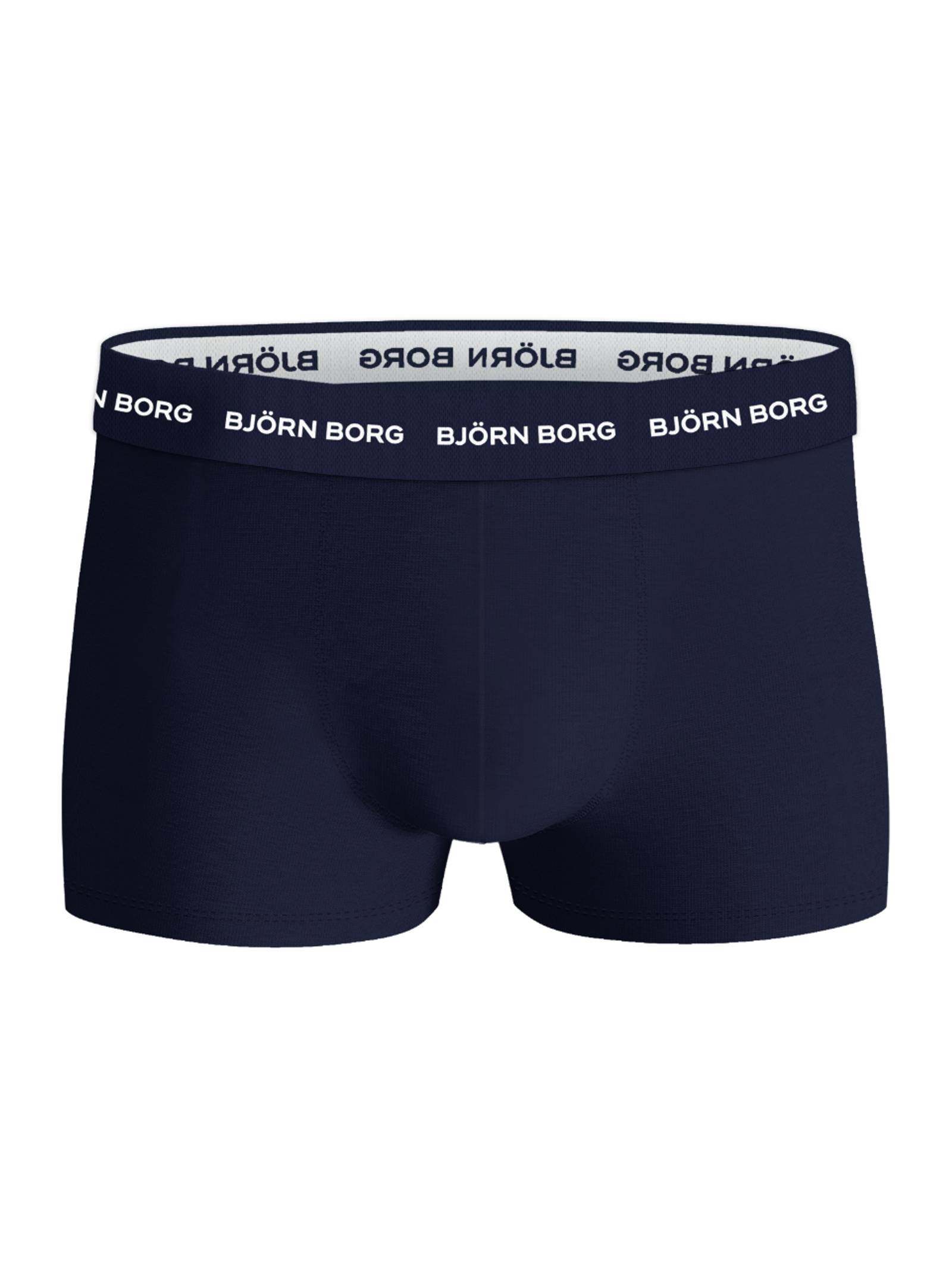 Cotton Stretch Trunks 5-pack - Blue, Print, Navy Blue | Björn Borg